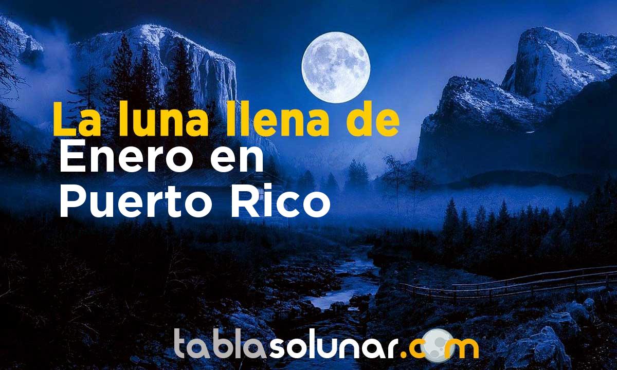 Luna llena de Enero de 2021 en Puerto Rico